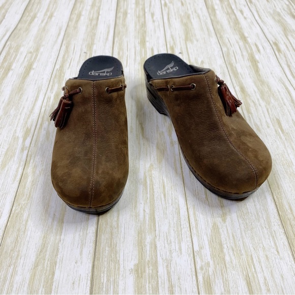 Dansko | Shoes | Dansko Brown Suede Leather Shannon Mule Clogs | Poshmark